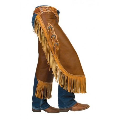 Weaver Leather Chinks with Floral Yoke